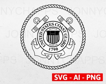 Coast Guard Logo Svg - Etsy