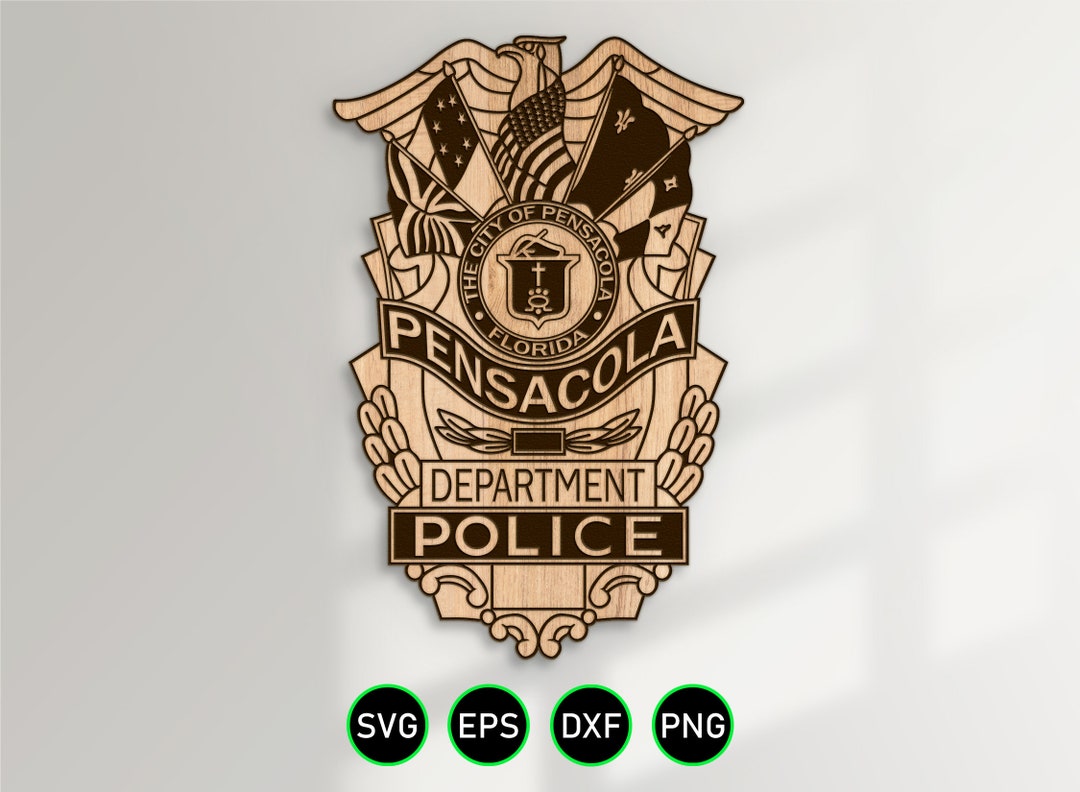 Pensacola Florida Police Badge SVG, City Police Department Officer ...