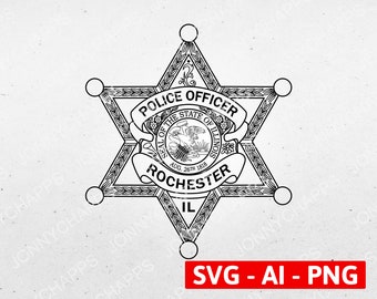Illinois Police Badge Png - Etsy