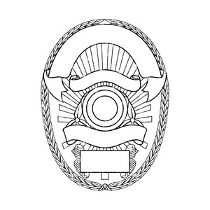 Classic Oval Shaped Badge V11 SVG, Blank Police Sheriff Fire Badge ...