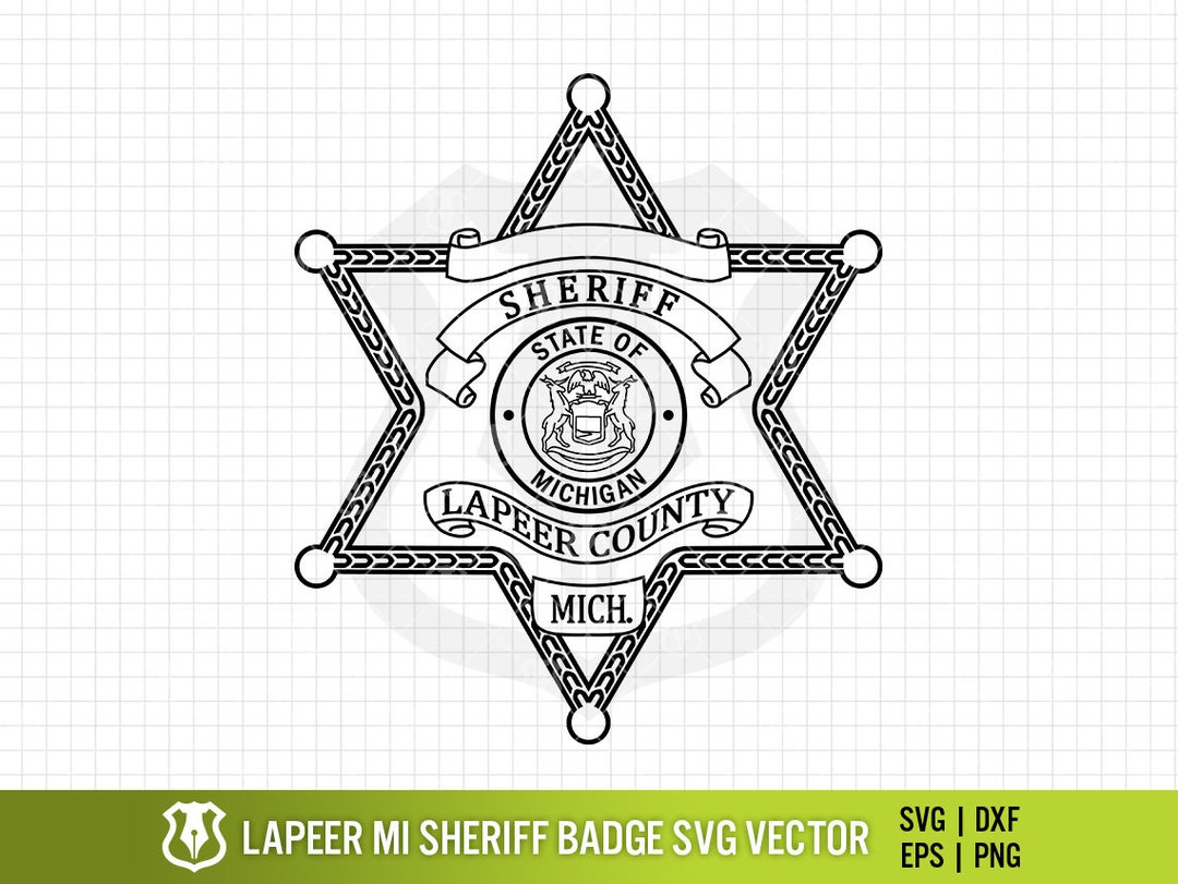 Lapeer County Michigan Sheriff's Office Badge Vector Clipart High ...