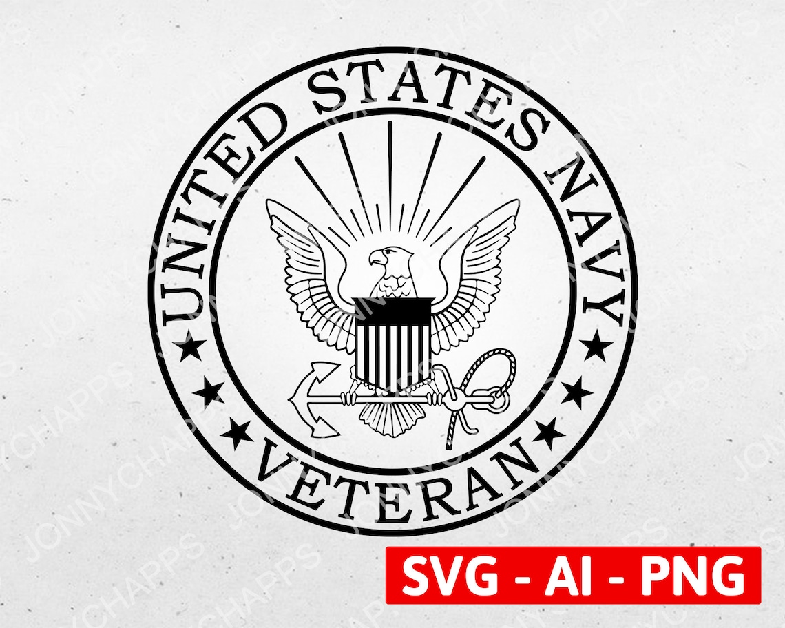 U.S. Navy Eagle Veteran Emblem Standard Navy Seal Vet Logo - Etsy