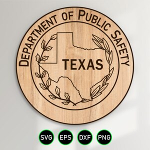 Texas DPS Seal Simple Design SVG, Department of Public Safety Vector ...