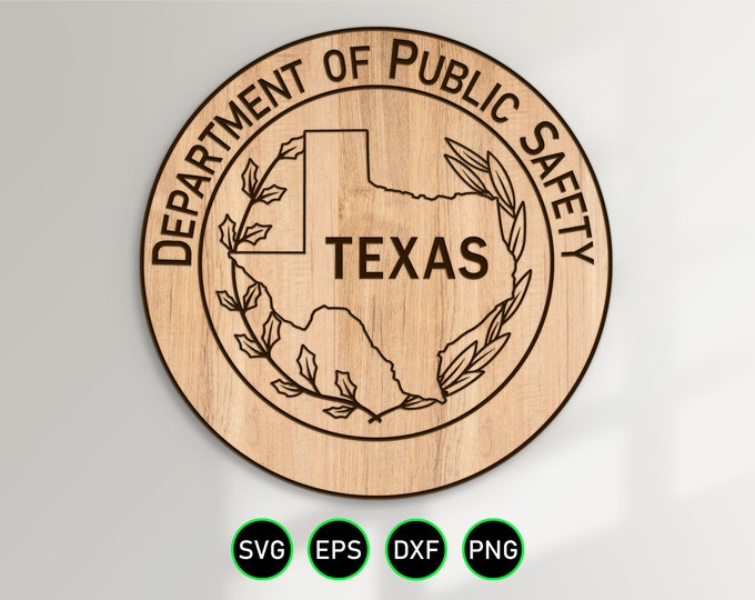 Texas DPS Seal Simple Design SVG, Department of Public Safety Vector ...