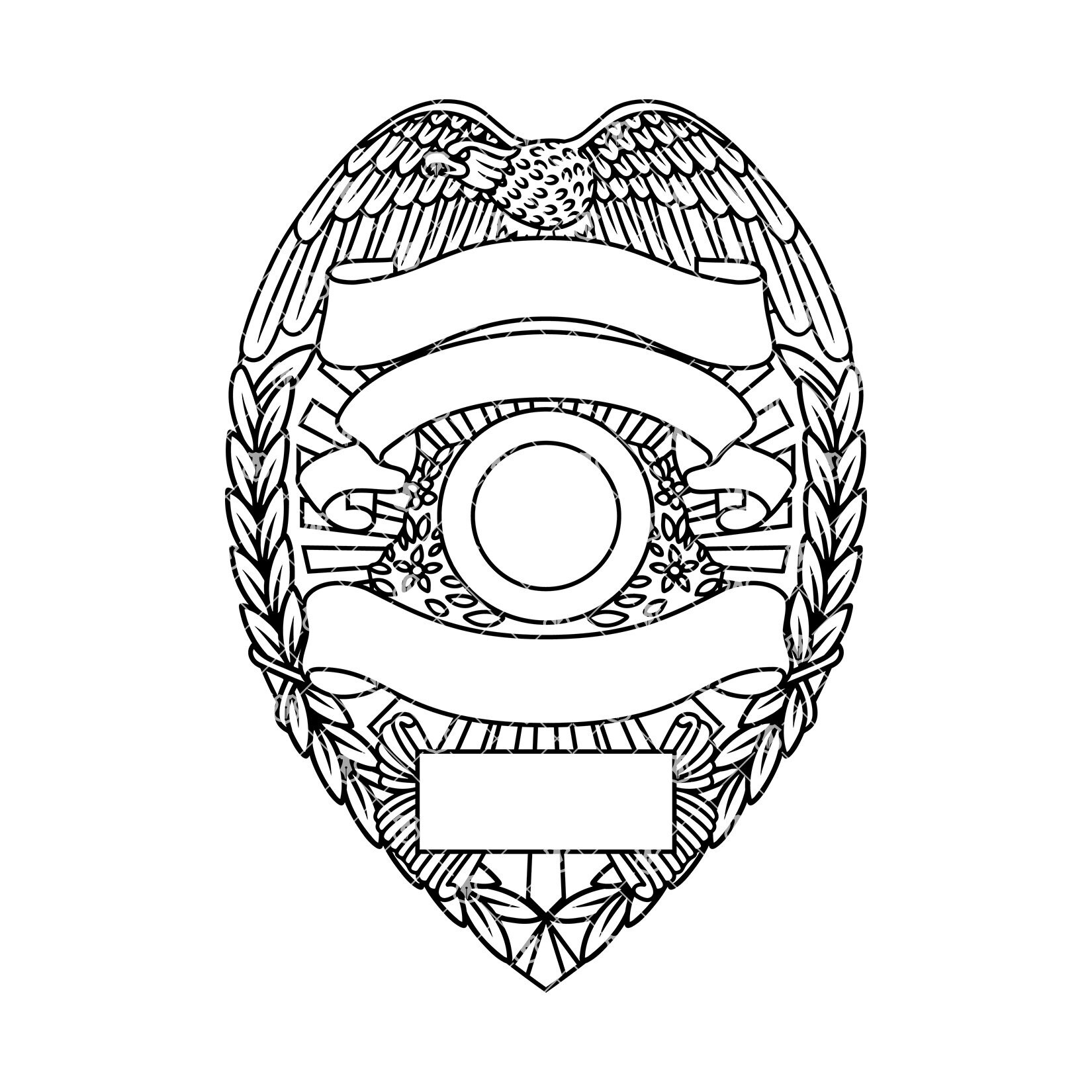 Blank Police Badge Clip Art