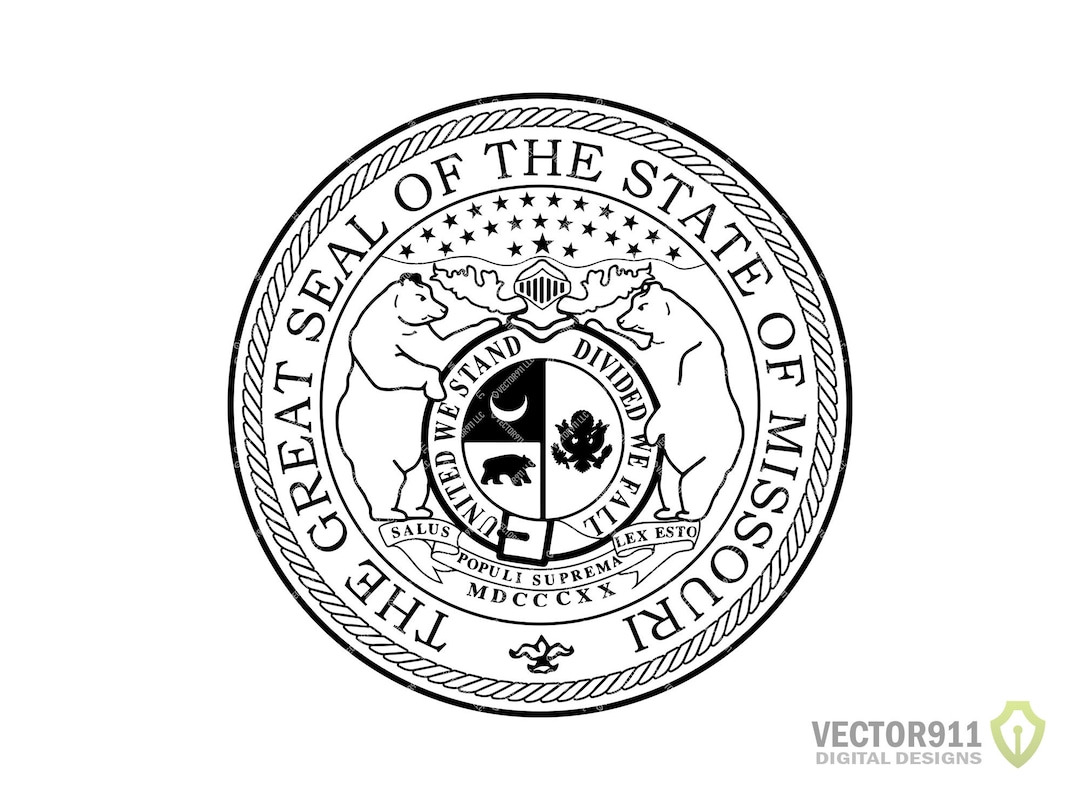 Missouri MO State Great Seal Logo Digital Vector .ai, .svg, .png - Etsy