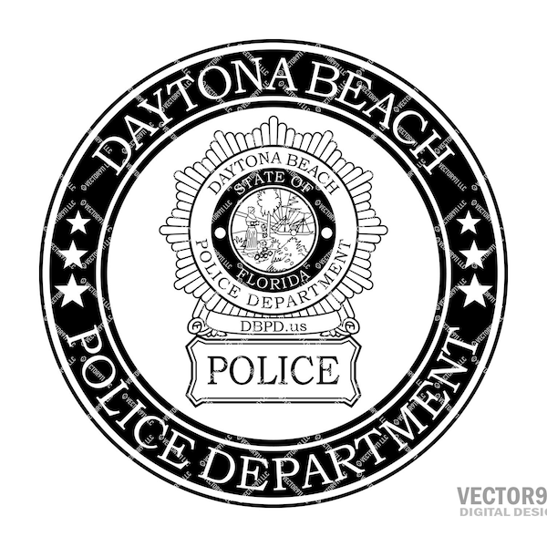 Daytona Beach Police Badge Svg - Etsy