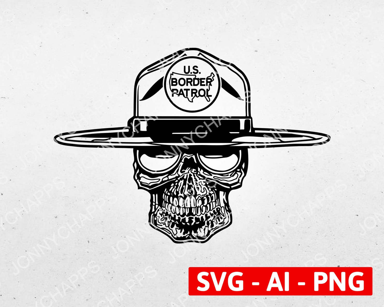 U.S. Border Patrol Skull Logo Customs DHS Skeleton Hat - Etsy