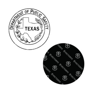 Texas DPS Seal Simple Design SVG, Department of Public Safety Vector ...