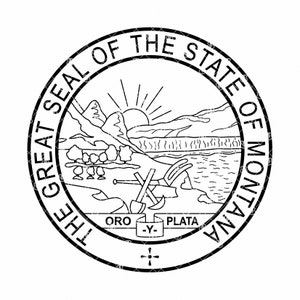 State Seal of Montana SVG, MT Great Seal Vector Clipart for Woodworking ...