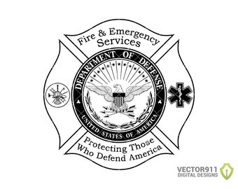 Fire Department Emblem Svg Eps Dxf Cnc Plasma Laser Cricut - Etsy