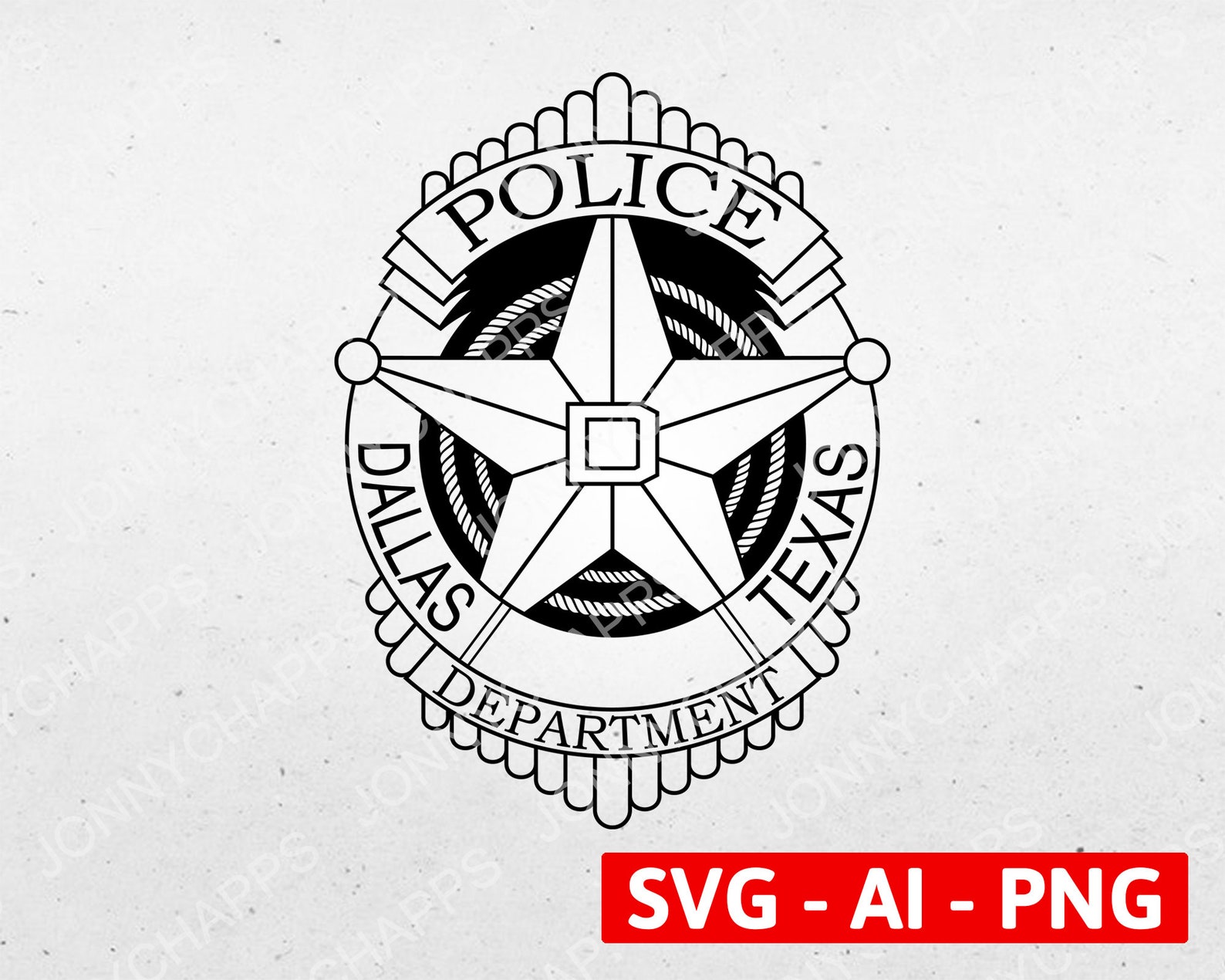 Dallas Texas Police Department Officer Badge TX Law - Etsy