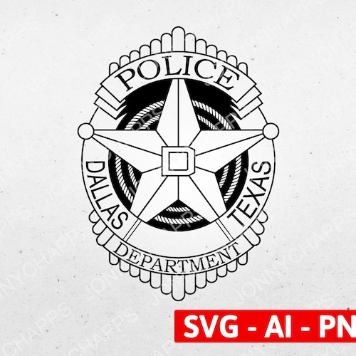 Dallas Police Badge SVG - Etsy