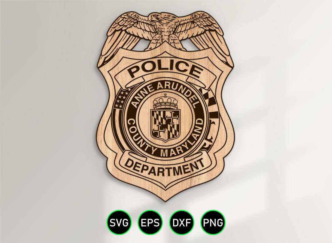 Anne Arundel Maryland Police Badge SVG, County Police Department ...