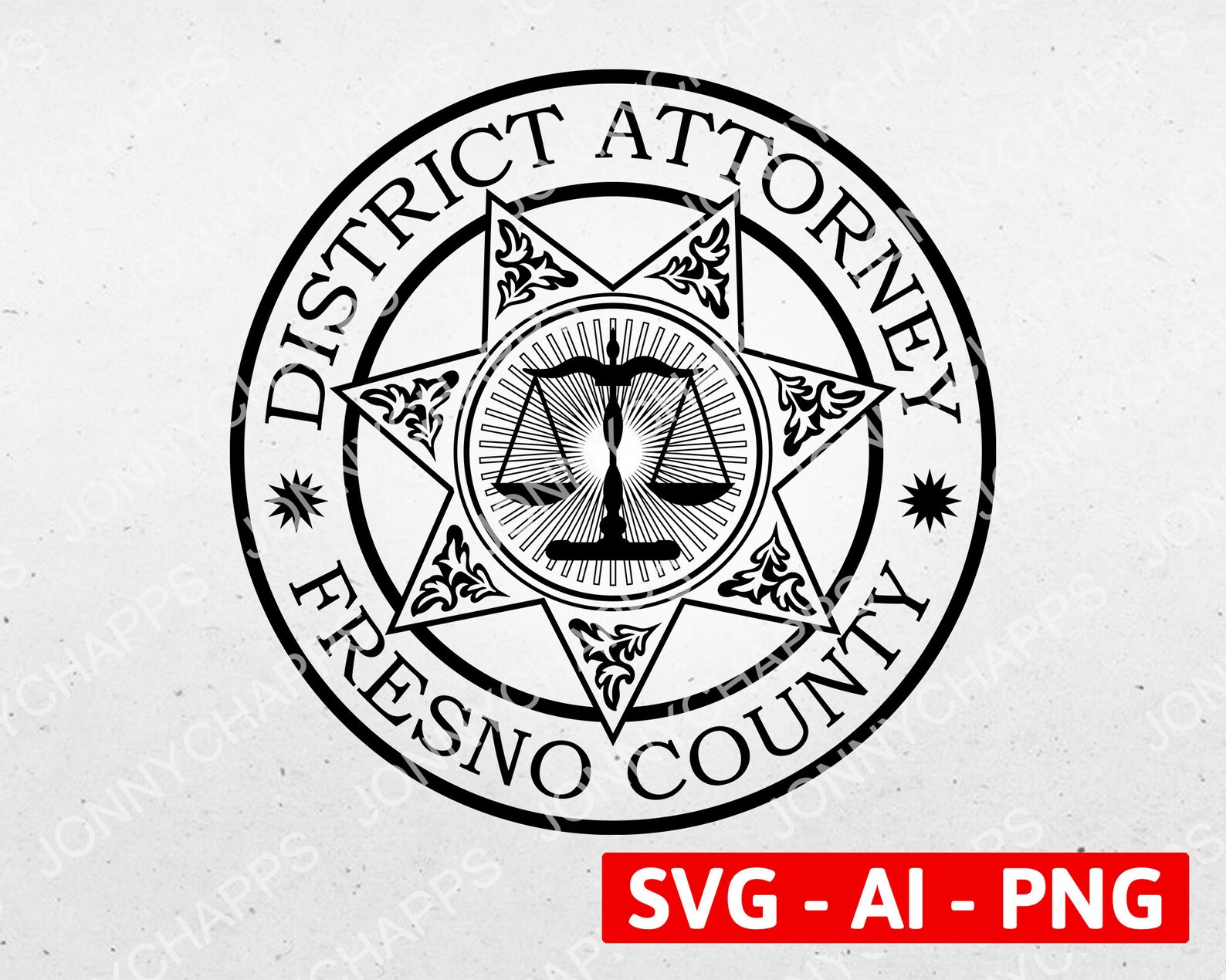 Fresno California District Attorney Seal Fresno County CA DA | Etsy