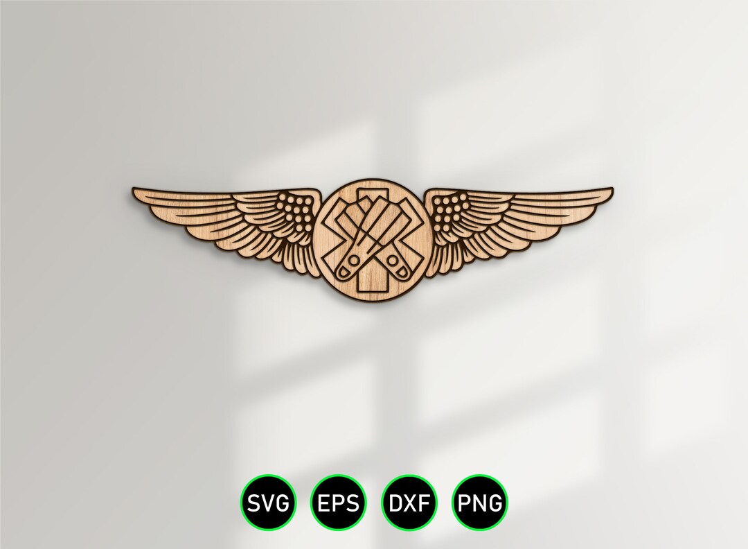 Coast Guard Rescue Swimmer Pin SVG, USCG Aviation Wings Insignia Vector ...