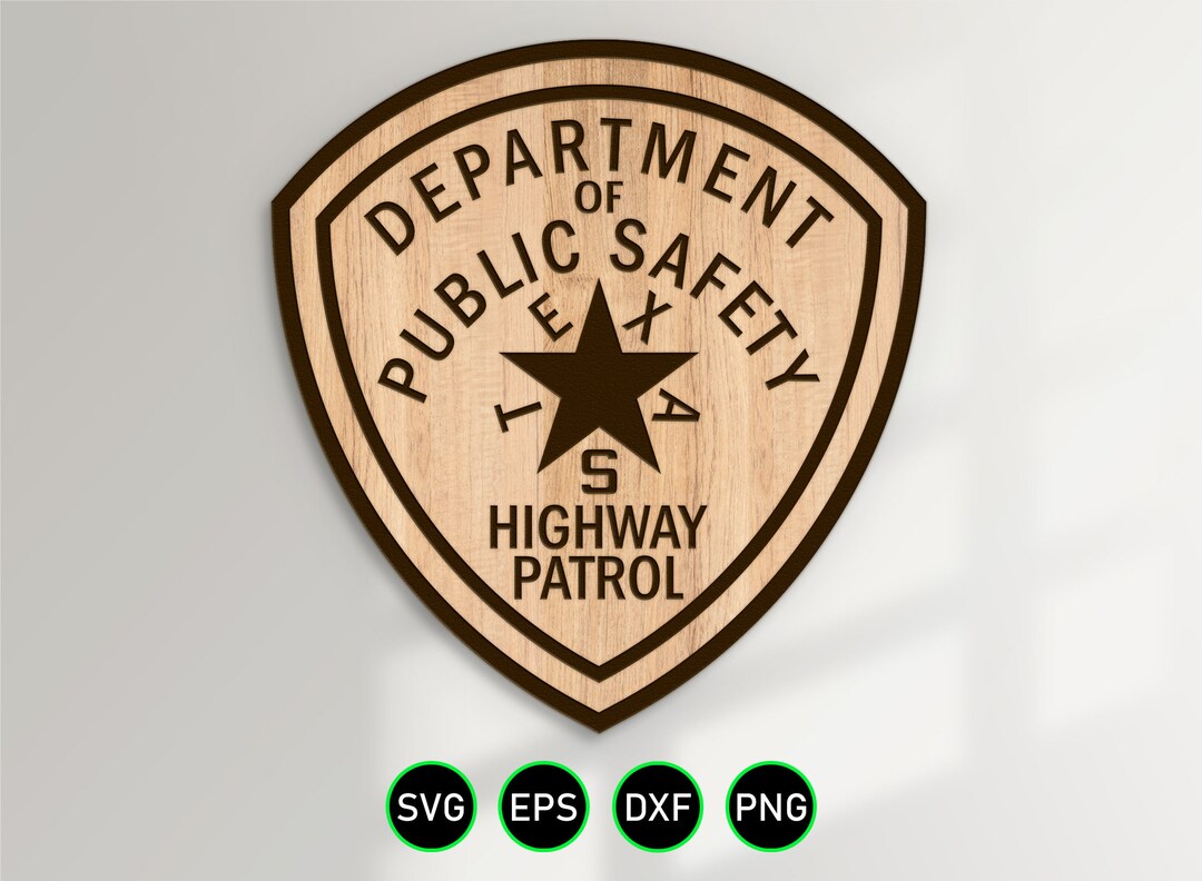 Texas DPS Highway Patrol Patch SVG, Vintage Design Public Safety State ...