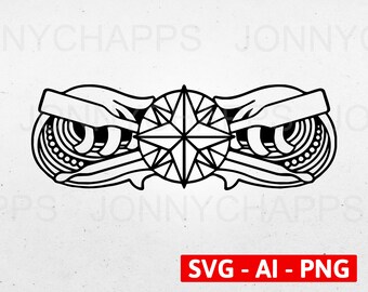 Coast Guard Cutterman Pin Svg | Etsy