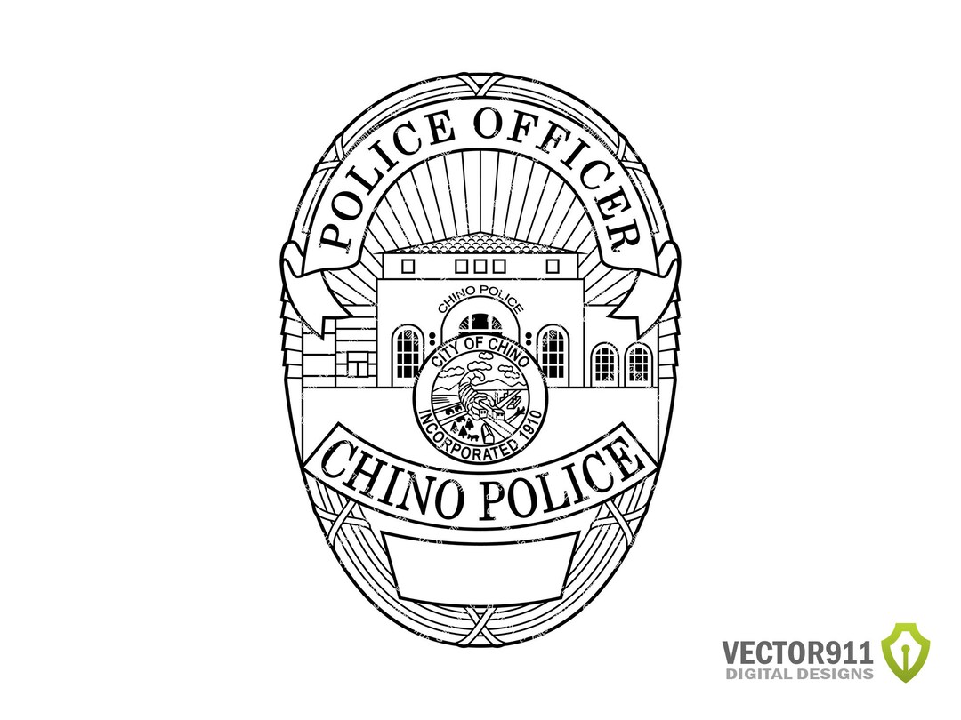 Chino California Police Department Badge CA Law Enforcement - Etsy