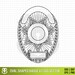 Oval Shaped Badge V18 SVG Vector Blank Police Sheriff Fire Badge Vector ...
