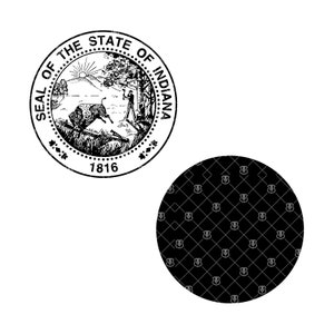 State of Indiana Seal SVG, Great State Seal of Indiana Vector Clipart ...