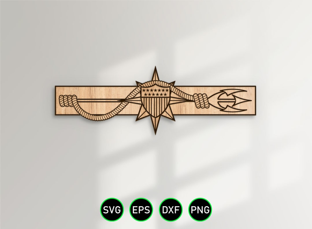 USCG Marine Safety Insignia SVG, Coast Guard Prevention Trident Pin ...