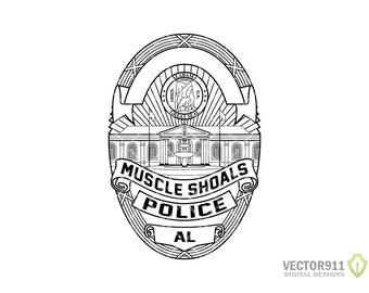 Alabama Talladega Police Badge, Logo, Seal, Custom, Ai, Vector, SVG ...