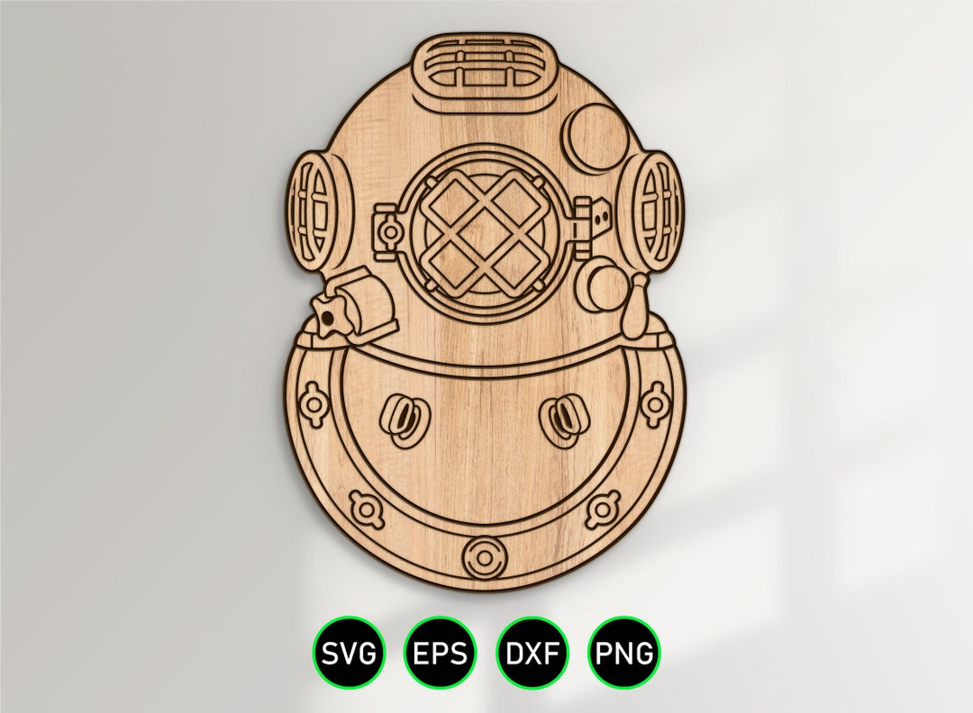 Navy Diver Pin SVG, USN Second Class Diver Helmet Insignia Vector ...