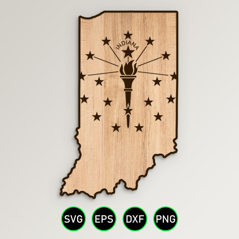 Indiana State Seal Svg - Etsy