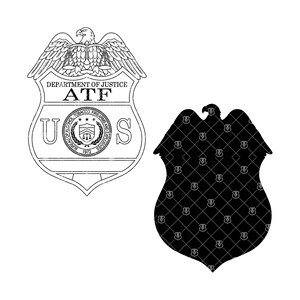 DOJ ATF Badge SVG, Alcohol Tobacco Firearms Officer Vector Clipart for ...