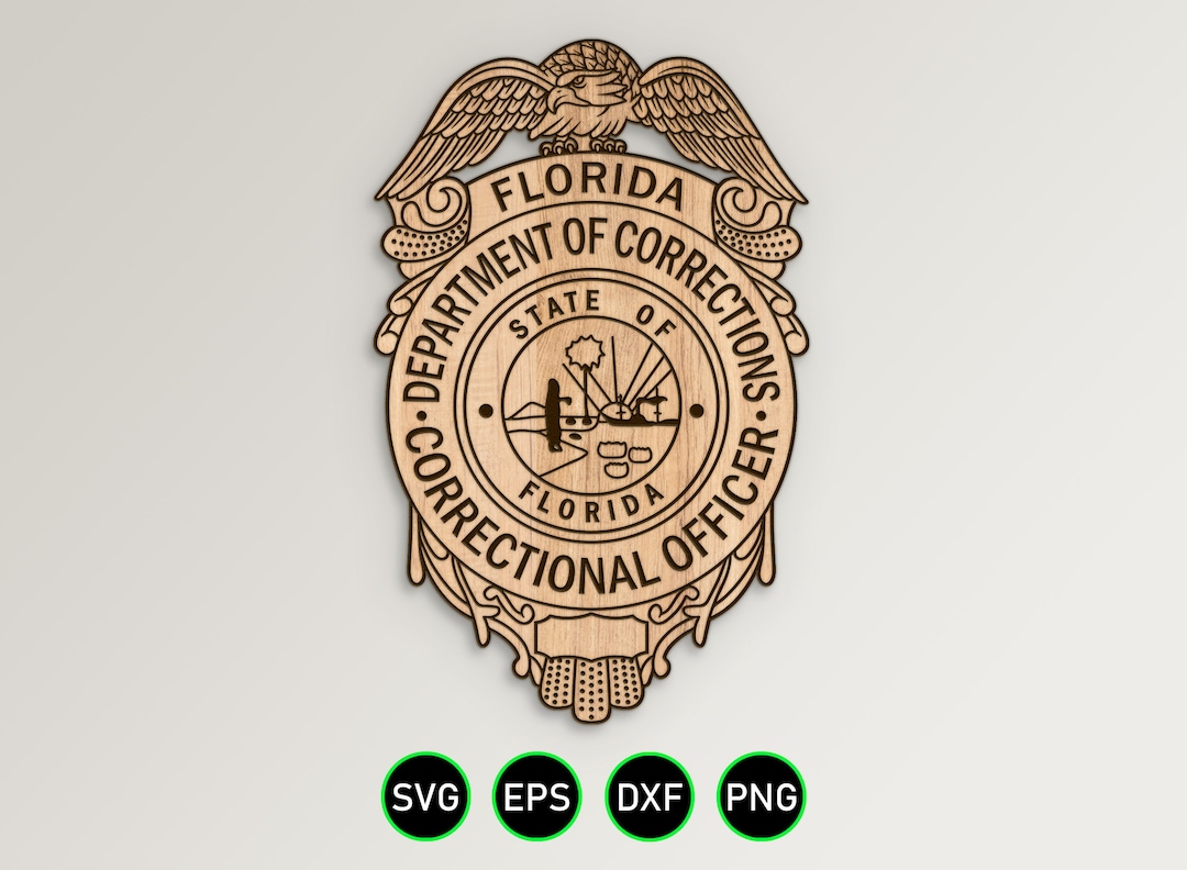 Florida Department of Corrections Badge SVG, FDOC Correctional Officer ...