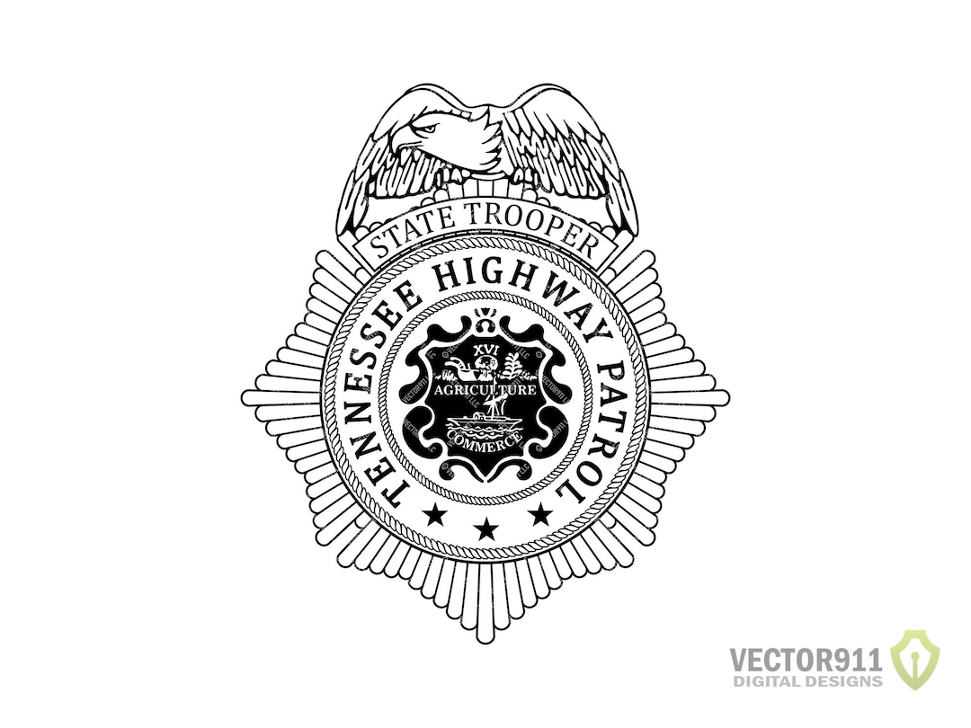 Tennessee Highway Patrol Badge, TN State Police Trooper Logo Emblem ...