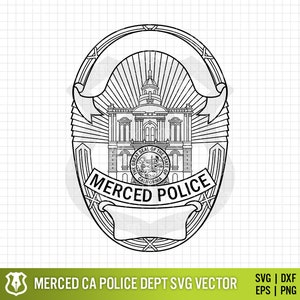 Merced California Police Department Badge CA Law Enforcement - Etsy