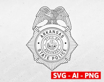 Arkansas State Police Logo - Etsy