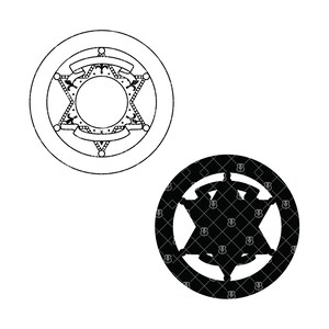 6 Point Star Badge V8 SVG Vector Police Sheriff Deputy Star Shaped ...