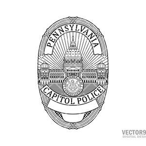 Pa State Police Badge Vector - Etsy