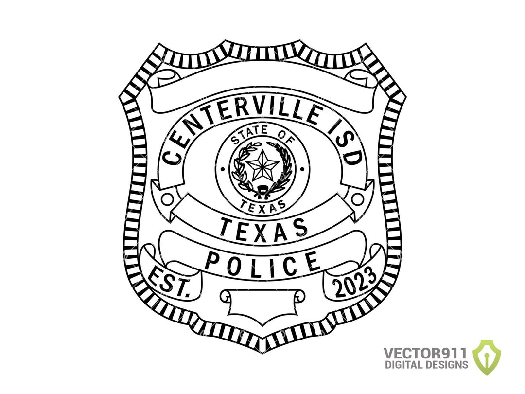 Centerville ISD Texas Police Department Badge, TX School District Law ...