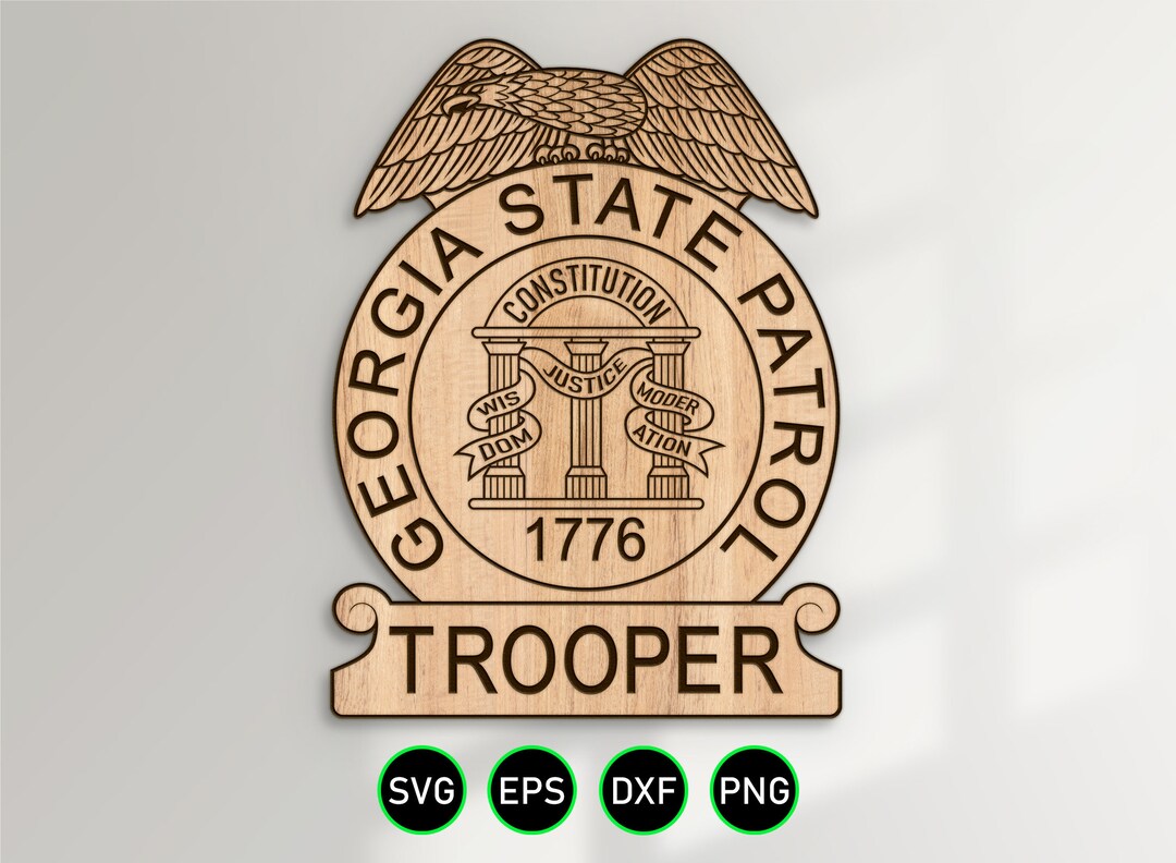 Georgia State Patrol Trooper Badge SVG, State Police Highway Patrol ...