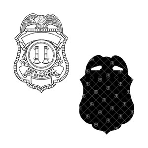 Kern California Fire Badge SVG, County Fire Department Fire Fighter ...