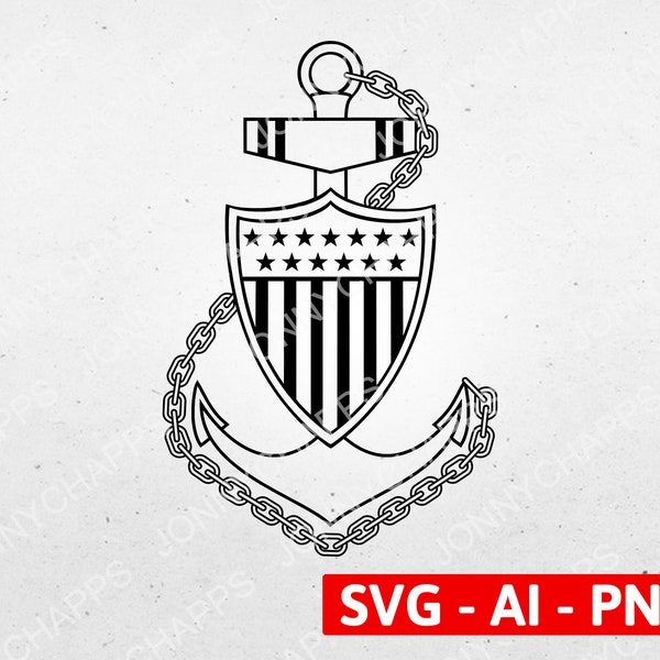 Coast Guard Chief Petty Officer Svg - Etsy