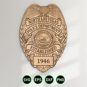 North Las Vegas Police Badge SVG, Nevada Police Department Officer ...