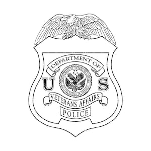 Department of Veterans Affairs Police Badge, VA Law Enforcement Seal ...