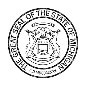 Michigan State Seal SVG Bundle Great Seal of Michigan PNG Bundle State ...