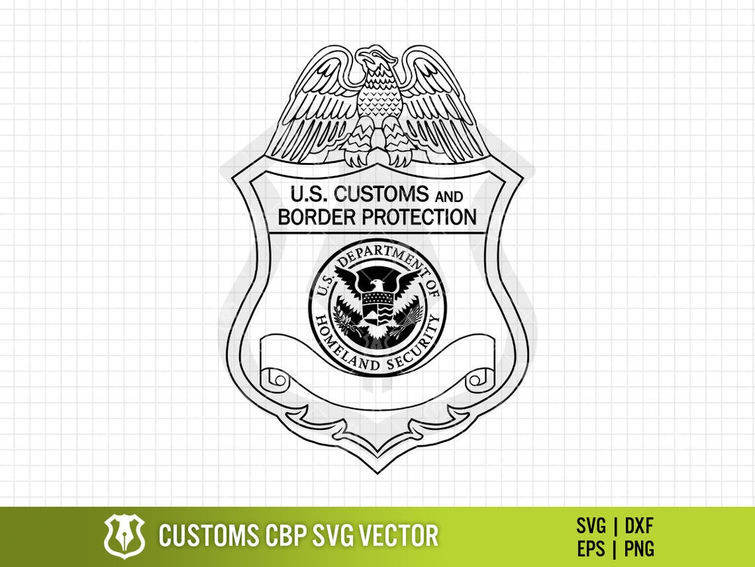 US Customs and Border Protection Badge CBP Badge Blank in Svg, Eps, Dxf ...