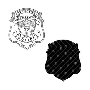 Hartford Connecticut Detective Badge SVG, Police Department Vector ...
