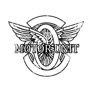Motor Unit Motor Wings SVG, Police Motorman Motorcycle Badge Vector ...