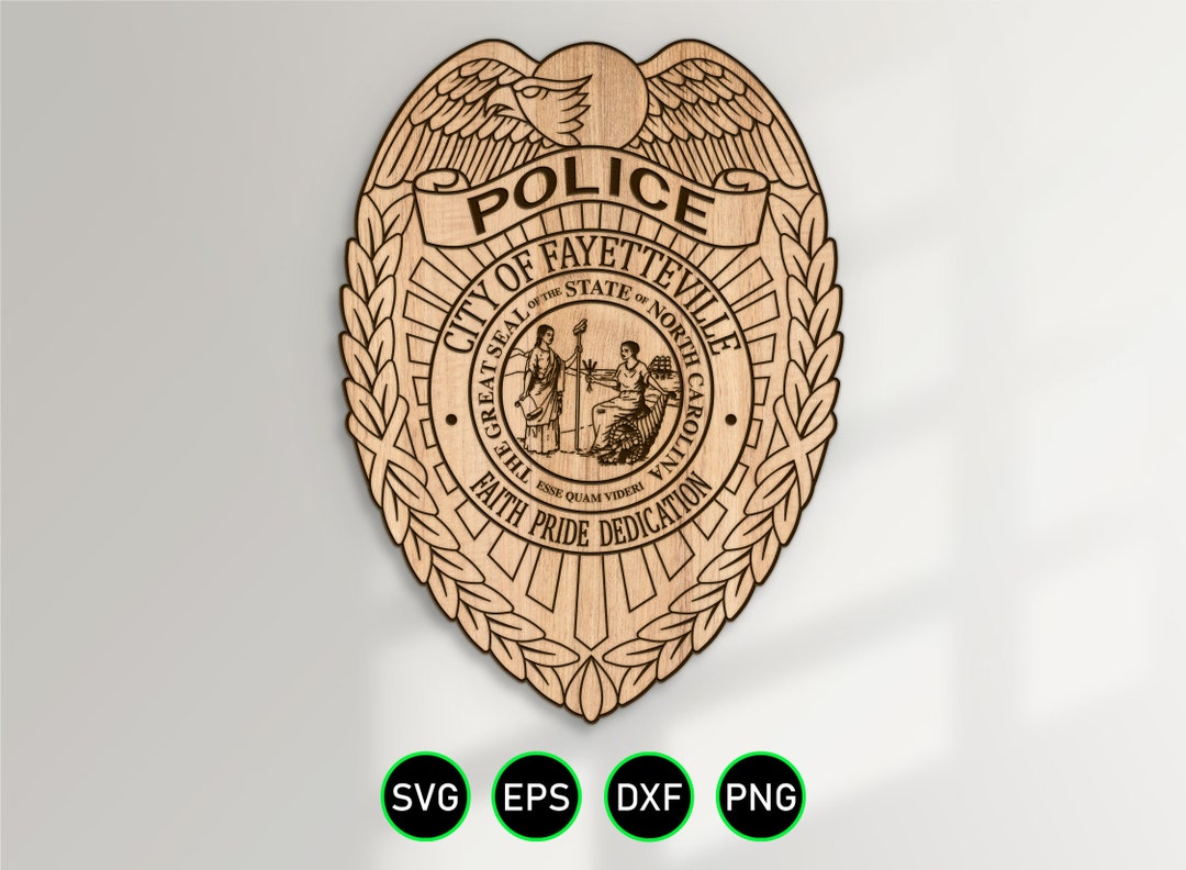 Fayetteville North Carolina Police Badge SVG, Police Department Officer ...