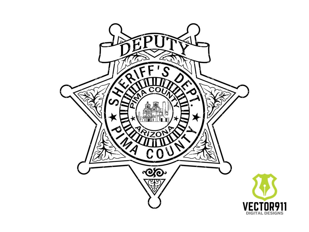 Pima County Arizona Sheriff Department Deputy Badge, AZ Law Enforcement ...