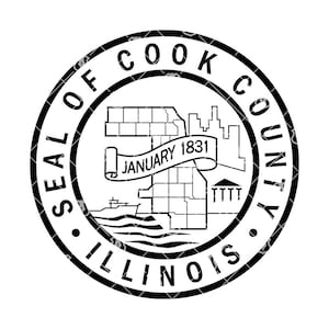 Cook County Illinois Seal, Cook IL County Seal Emblem Logo Digital ...