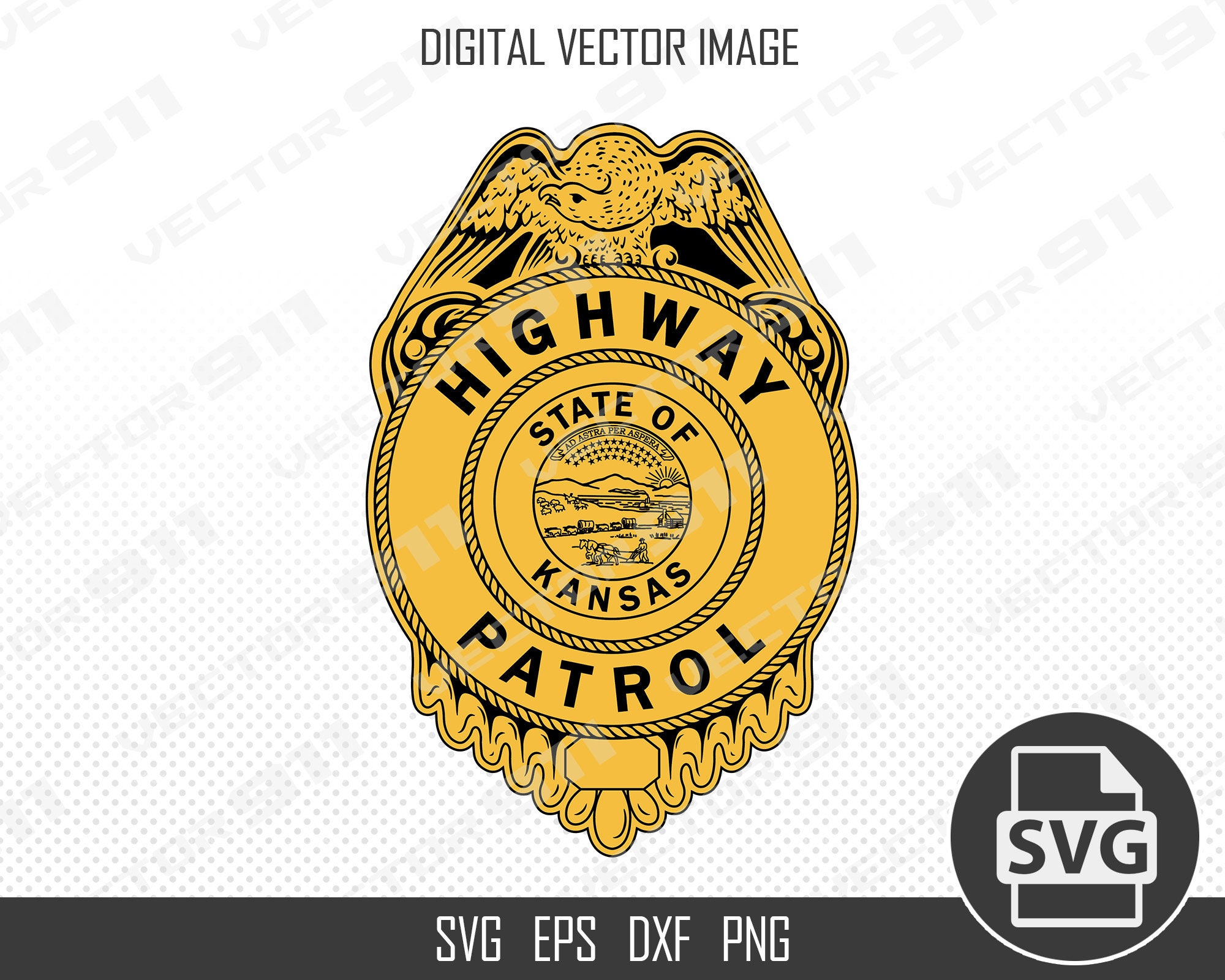 Kansas Highway Patrol Badge KS Trooper Police Officer - Etsy